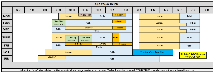 Active Tiverton - Pool Timetable - Active Mid Devon